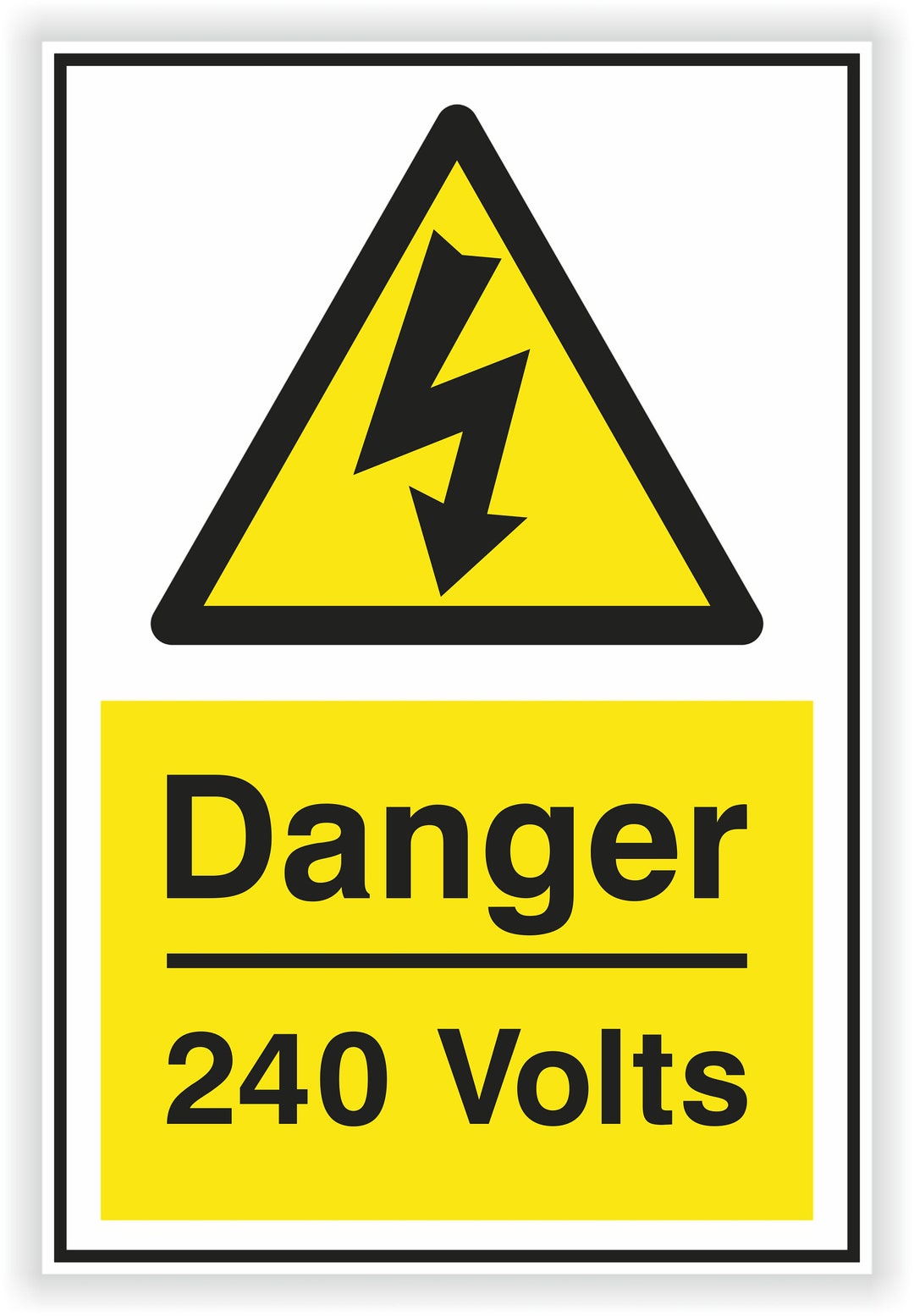 Danger 240 Volts Safety Warning Sticker for Bumper Car Laptop Book ...