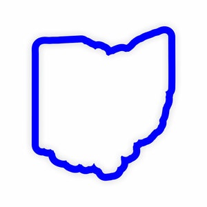 Ohio Map Flag Outline Sticker for Laptop Book Fridge Guitar Motorcycle ...