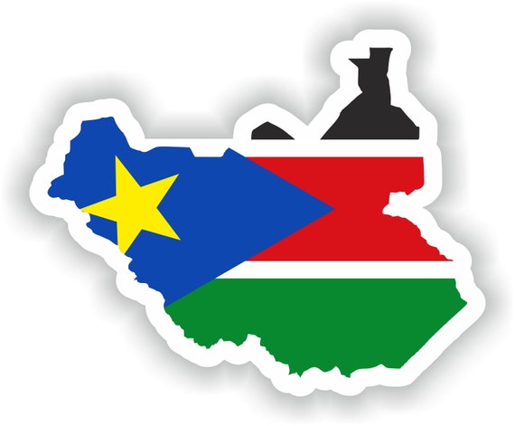 South Sudan Map Sticker Flag For Laptop Book Fridge Guitar Etsy