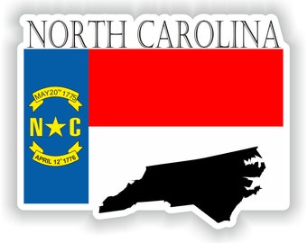 North Carolina Flag Sticker - Etsy