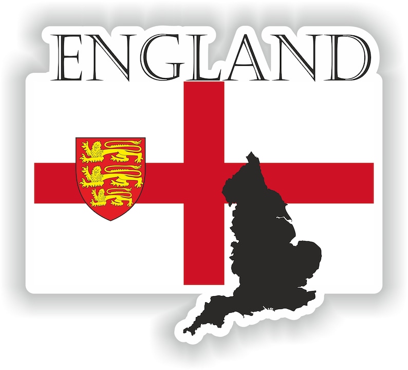 England Sticker Flag MF for Laptop Book Fridge Guitar Motorcycle Helmet ...