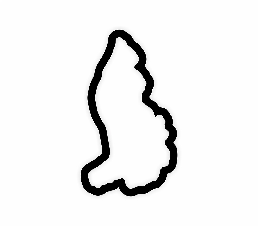 Liechtenstein Map Flag Outline Sticker for Laptop Book Fridge Guitar ...