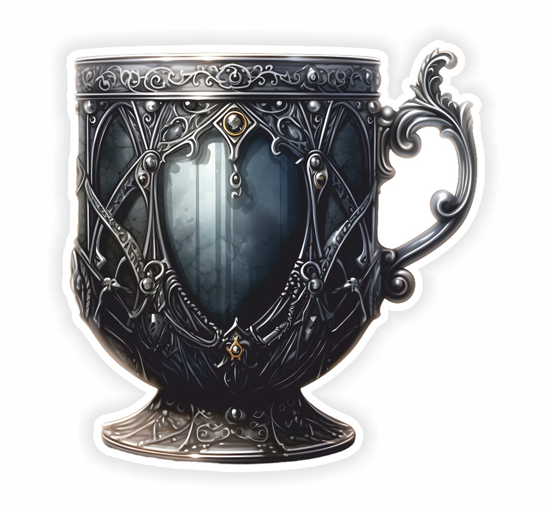Dark Academia Gothic Cup #50 Vinyl Waterproof Sticker - Etsy