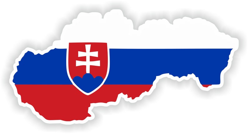 Slovakia Sticker Map Flag For Laptop Book Fridge Guitar Etsy