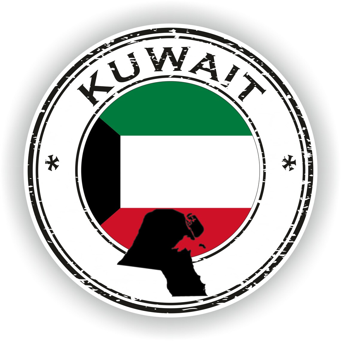 Kuwait Seal Round Flag - Digital File Download - Svg, Png, Eps, Jpg - Etsy