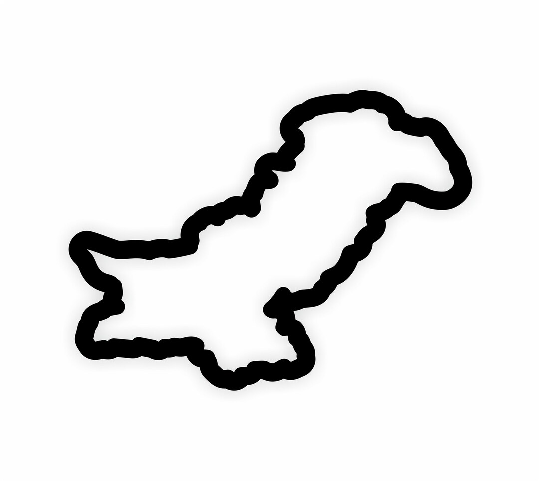Pakistan Map Flag Outline Sticker For Laptop Book Fridge Guitar