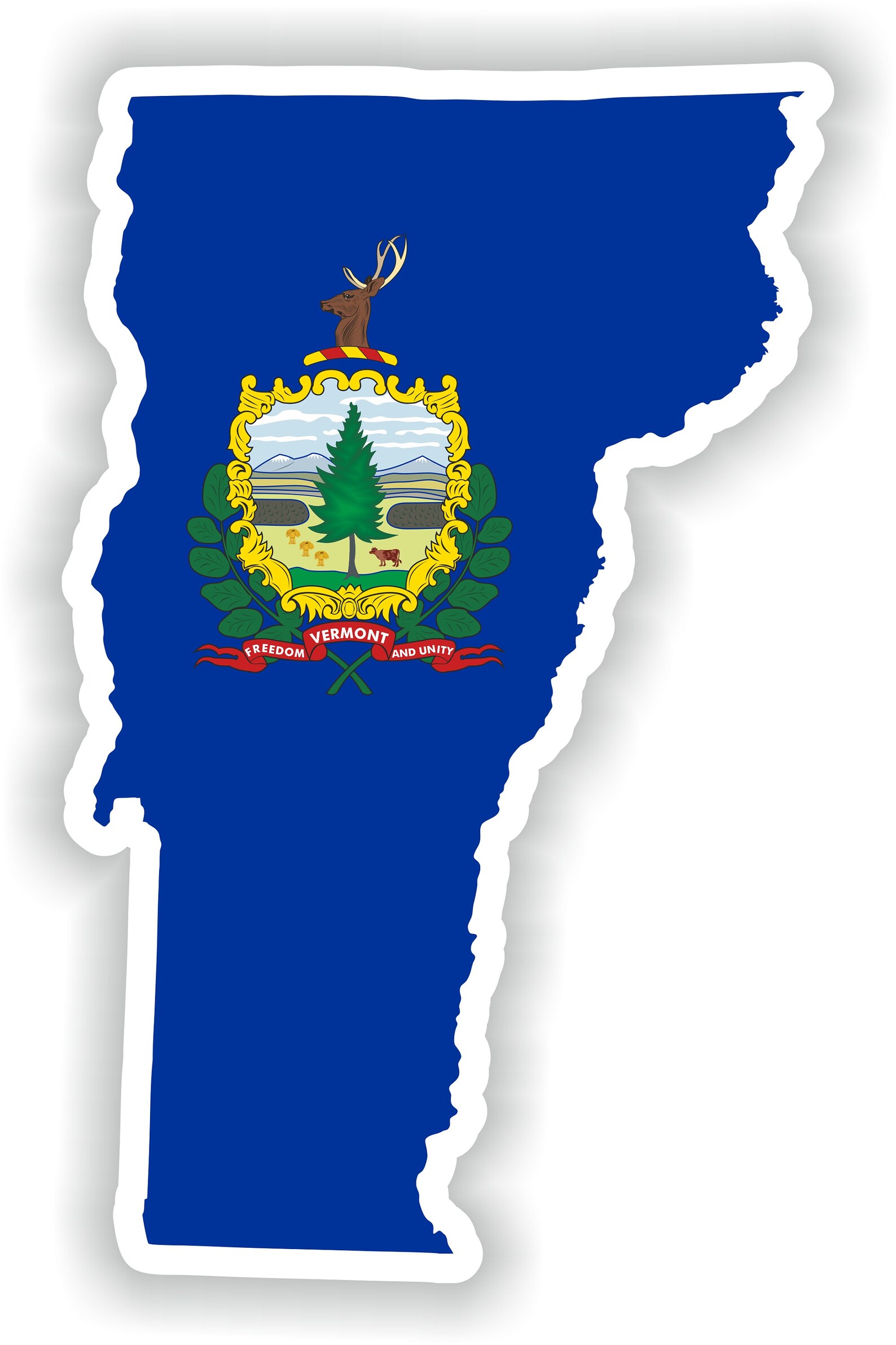 Vermont Map Sticker Flag For Laptop Book Fridge Guitar Etsy