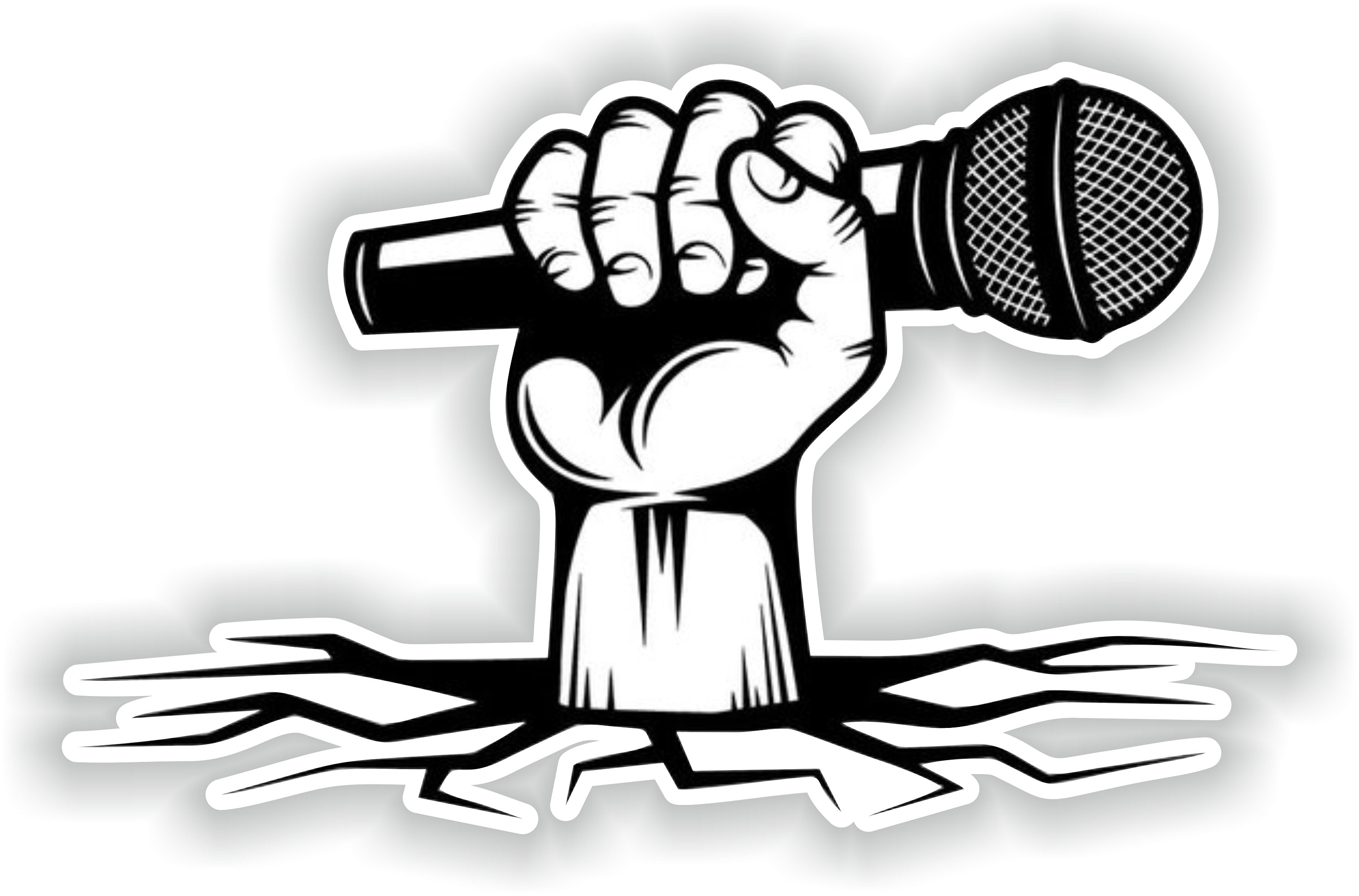 Microphone Sticker for Bumper Car Van Truck Motorcycle Helmet Toolbox ...