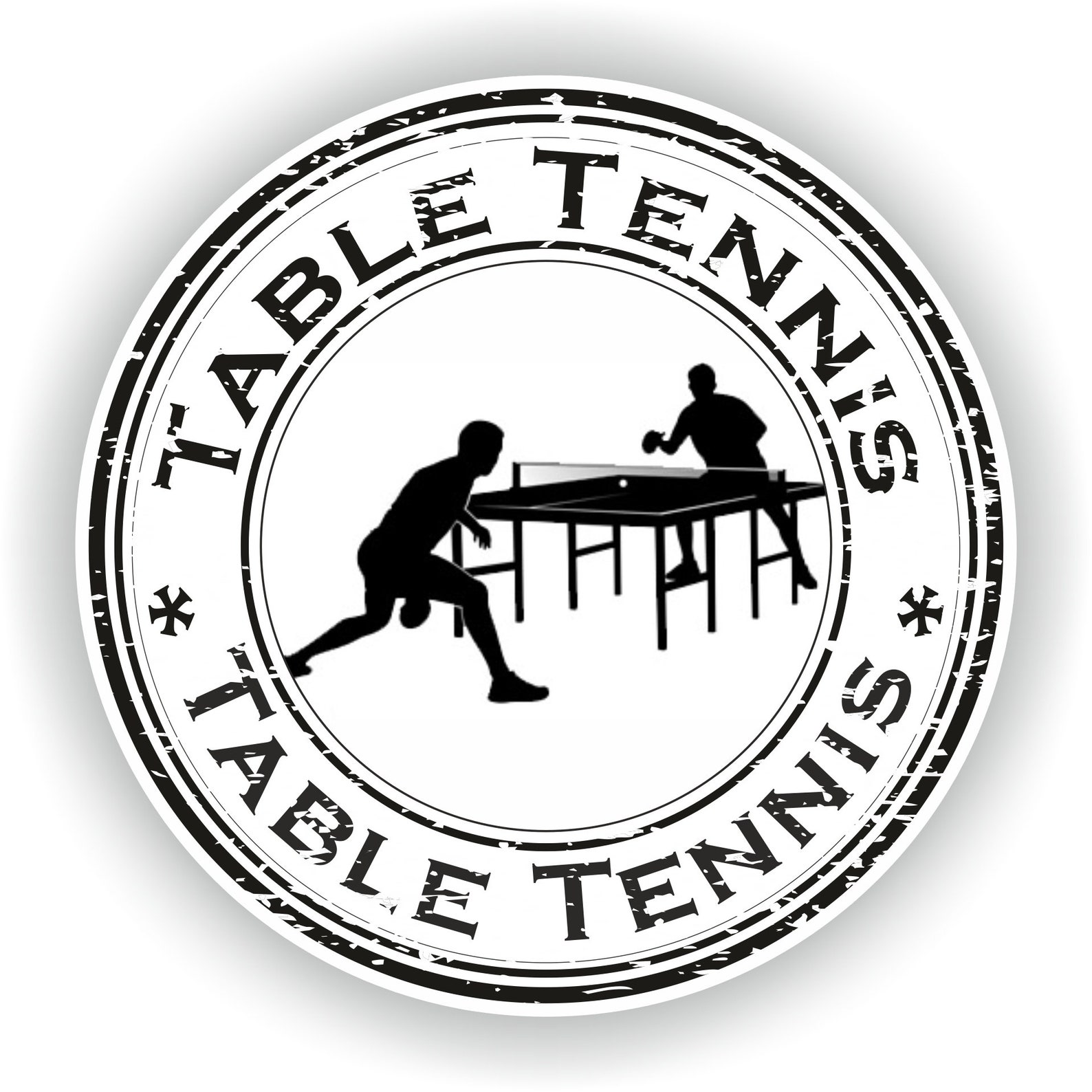 Table Tennis Sticker Sports for Laptop Book Fridge Guitar Motorcycle ...