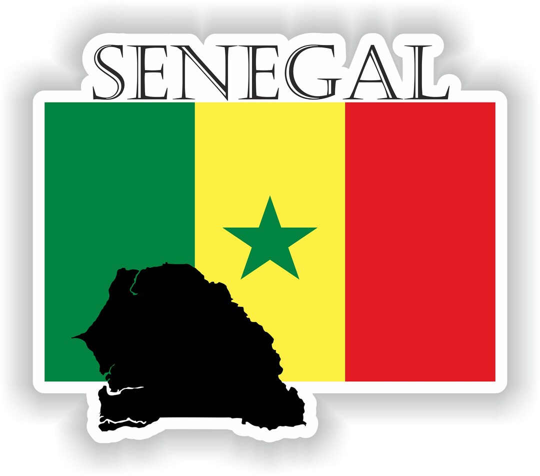 Senegal Sticker Flag MF for Laptop Book Fridge Guitar Motorcycle Helmet ...