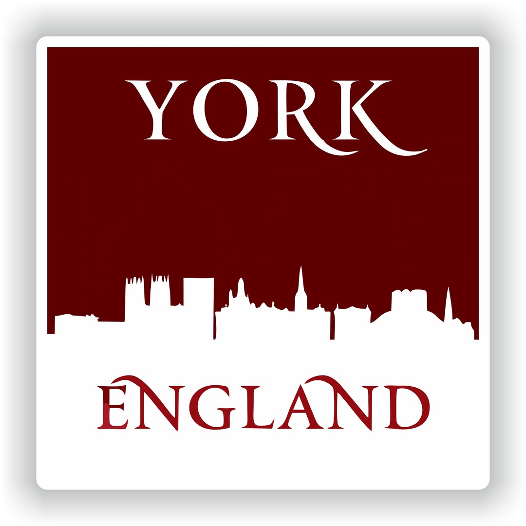 York England Sticker for Hard Hat Locker Book Bumper Laptop Book Fridge ...