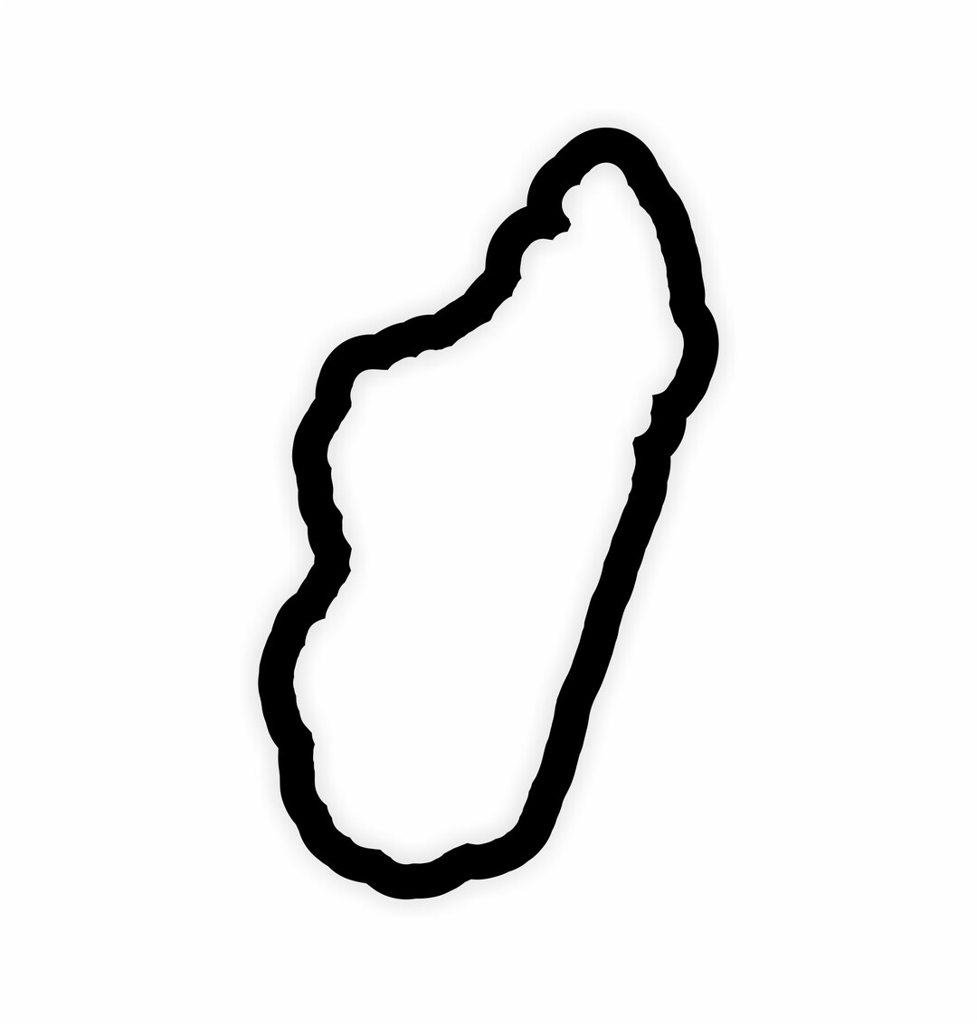Madagascar Map Flag Outline Sticker For Laptop Book Fridge Guitar