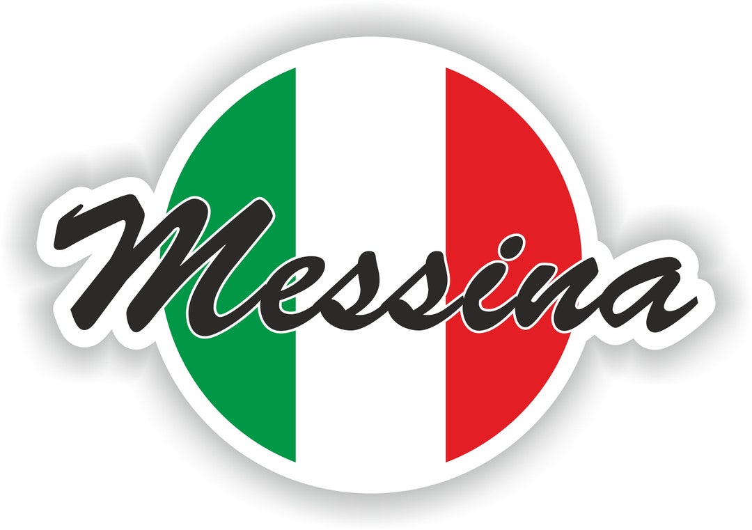 Messina Sticker Flag for Laptop Book Fridge Guitar Motorcycle Helmet ...
