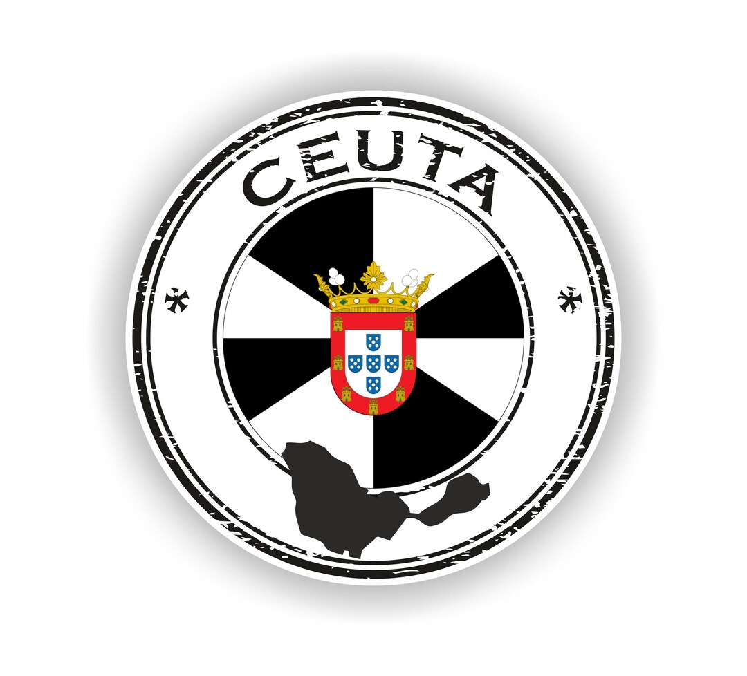 Ceuta Spain Seal Sticker Round Flag for Laptop Book Fridge Guitar ...
