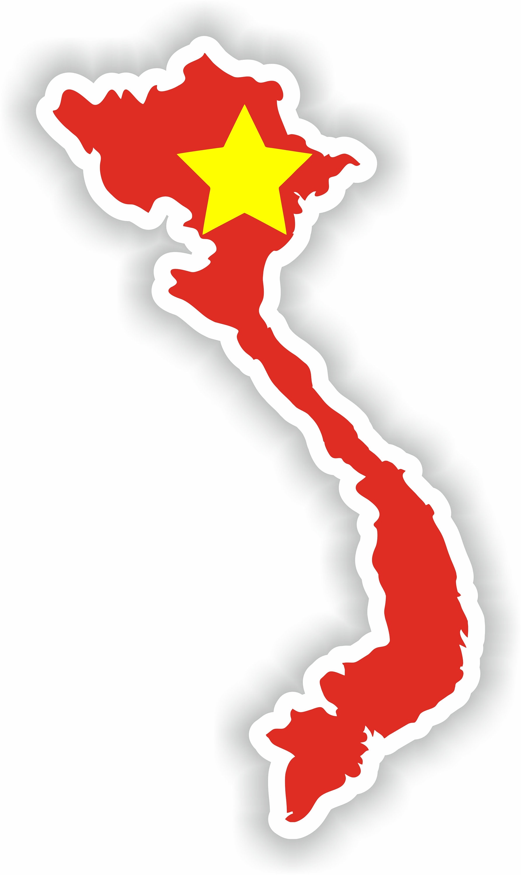 Vietnam Map Flag Digital File Download Svg, Png, Eps, Jpg - Etsy