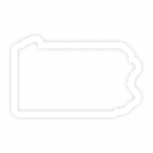 Pennsylvania Map Flag Outline Sticker for Laptop Book Fridge Guitar ...