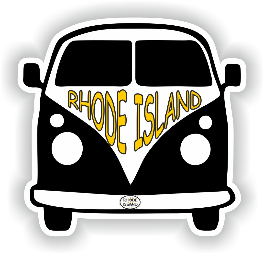 Van Rhode Island Sticker for Car Truck Mobile Home Caravane Laptop Book ...