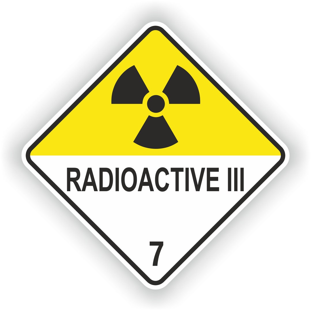 Radioactive III #3 Warning Sticker for Laptop Book Fridge Guitar ...
