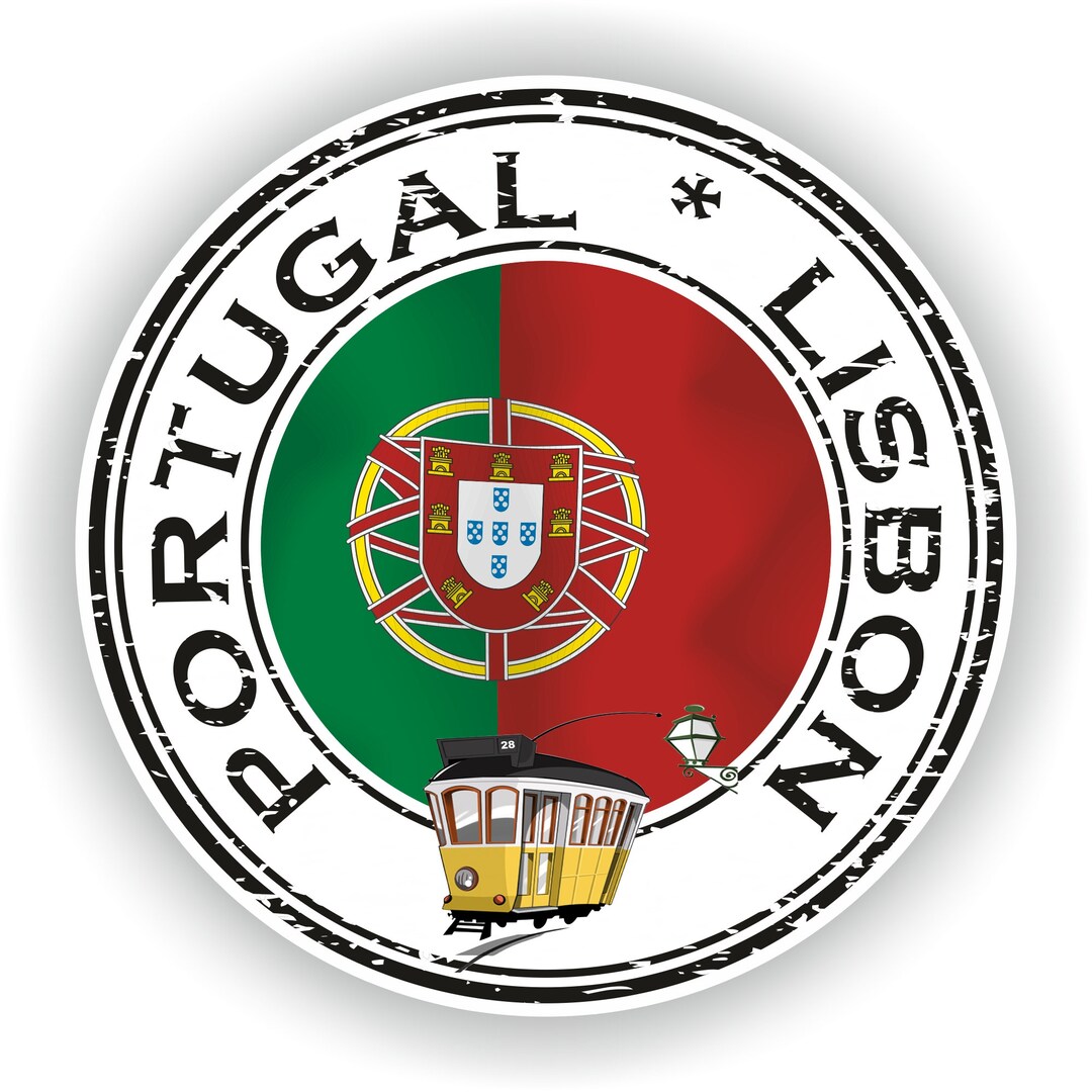 Portugal Lisbon #01 Seal Sticker Round Flag for Laptop Book Fridge ...