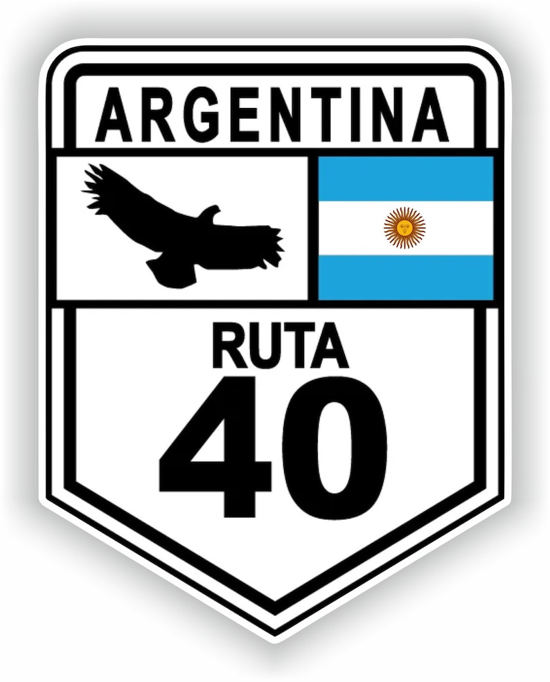 Ruta 40 Argentina Sign High Quality Waterproof Sticker for Car Thermos ...