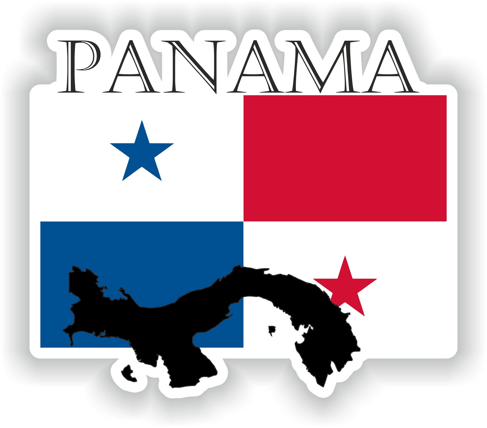 Panama Sticker Flag MF for Laptop Book Fridge Guitar Motorcycle Helmet ...