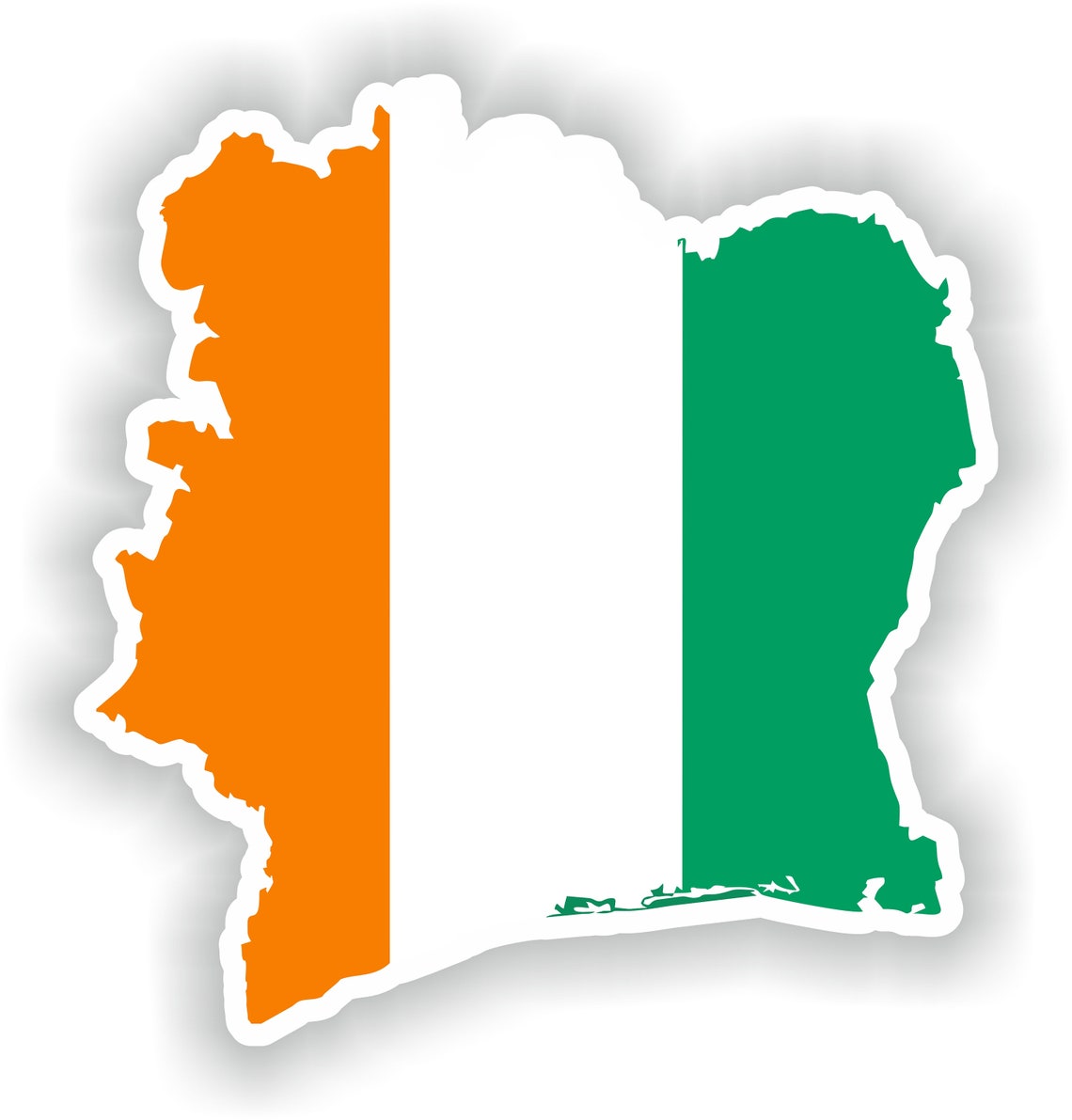Cote Divoire Map Sticker Flag For Laptop Book Fridge Etsy