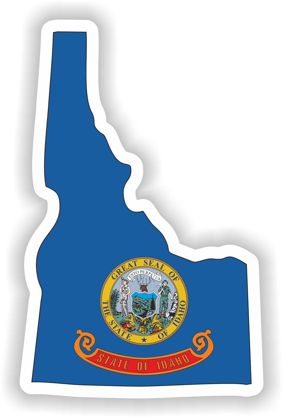 Idaho USA Map Flag - Digital File Download - Svg, Png, Eps, Jpg - Etsy