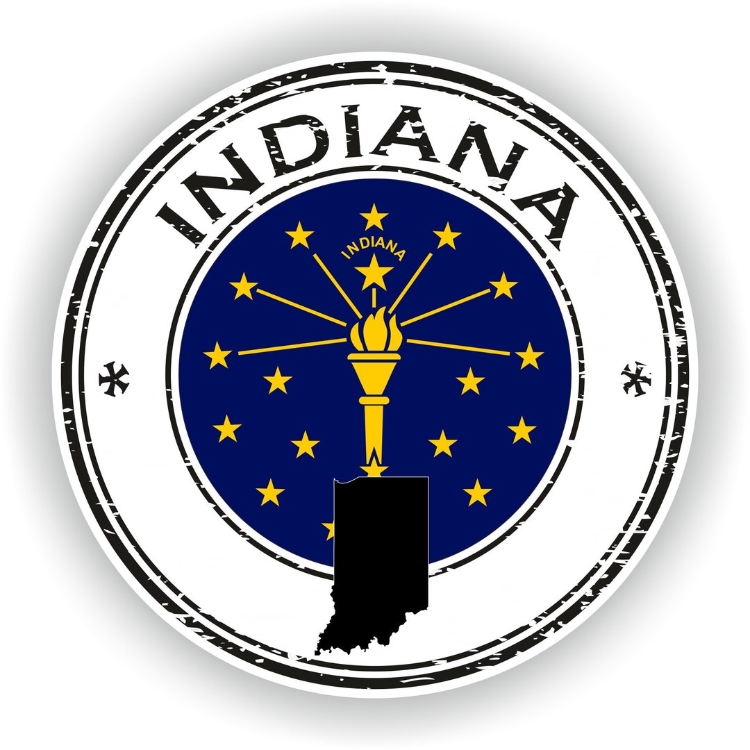 Indiana Seal Round Flag - Digital File Download - Svg, Png, Eps, Jpg - Etsy