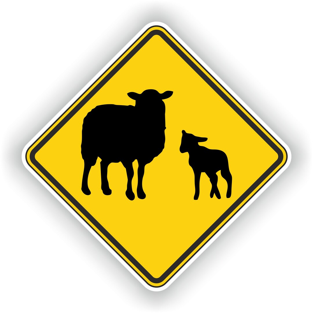 Sheep Warning Sticker for Bumper Car Laptop Book Fridge Guitar ...