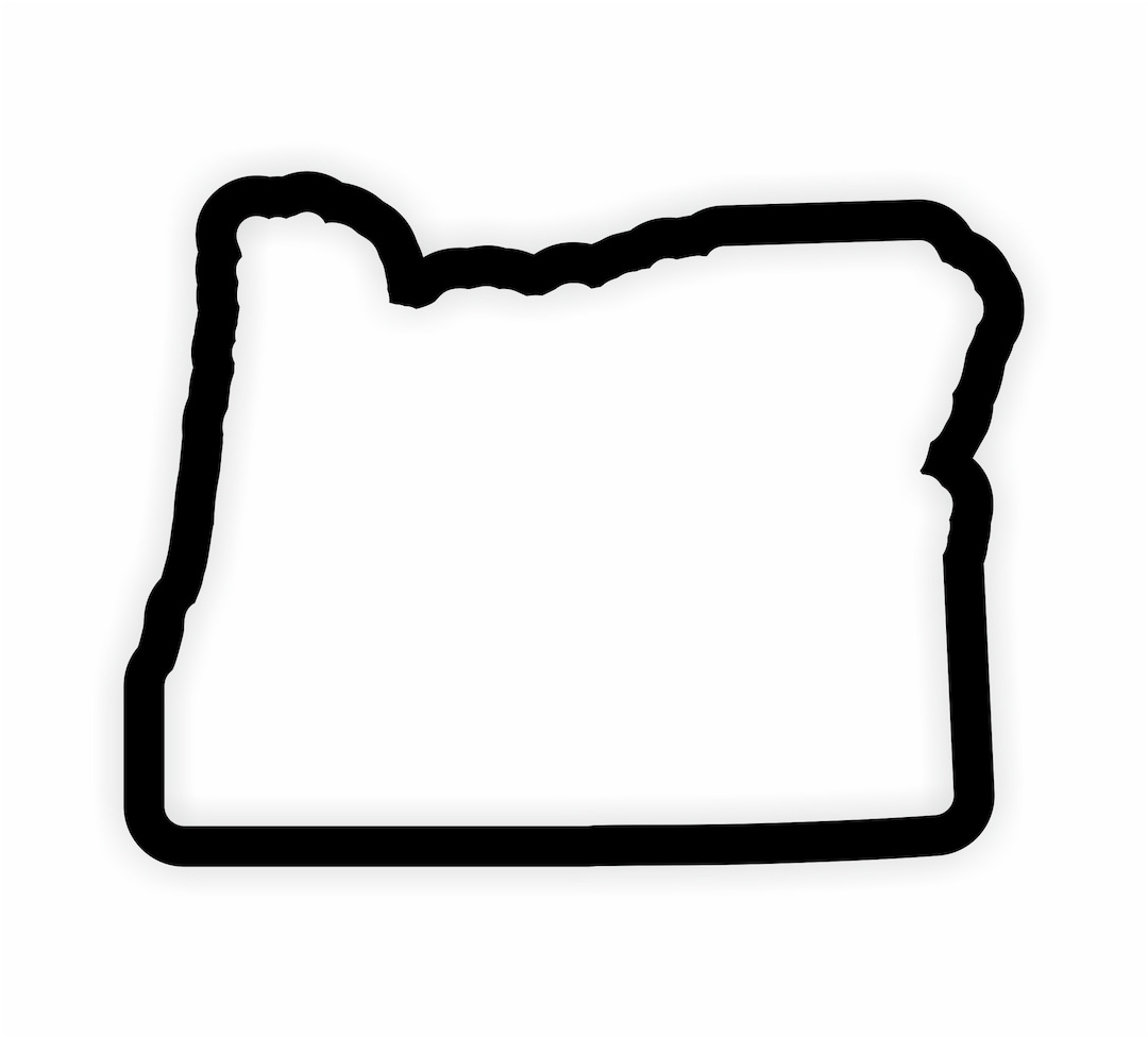 Oregon Map Flag Outline Sticker for Laptop Book Fridge Guitar ...