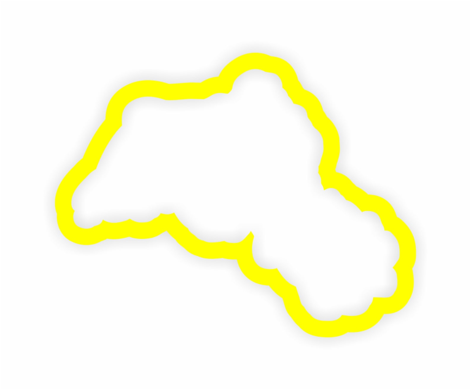 Kurdistan Map Flag Outline Sticker for Laptop Book Fridge Guitar ...