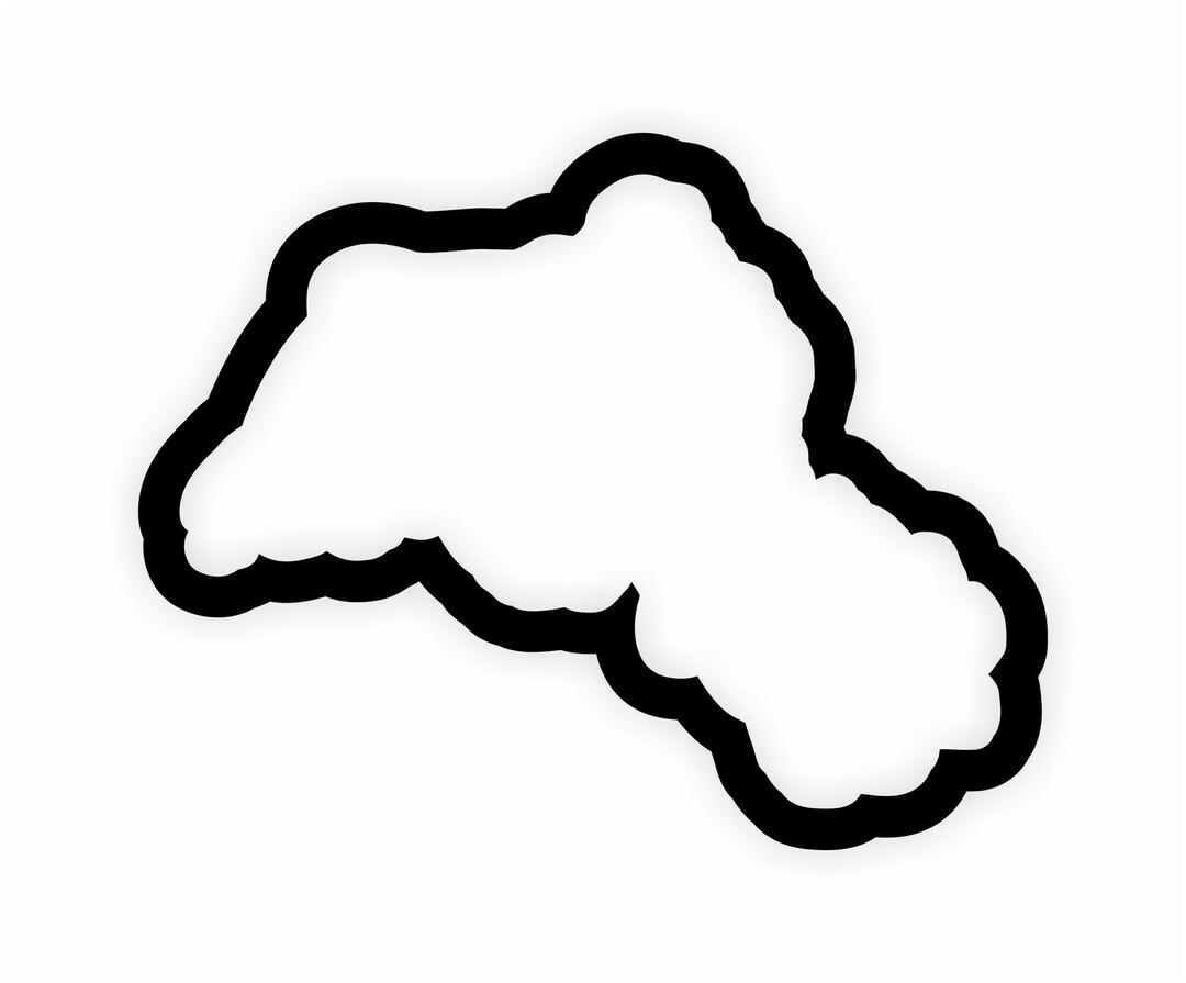 Kurdistan Map Flag Outline Sticker for Laptop Book Fridge Guitar ...