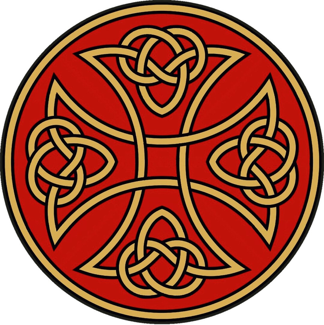 Celtic Roundel Red #02 Sticker for Laptop Book Fridge Guitar Motorcycle ...