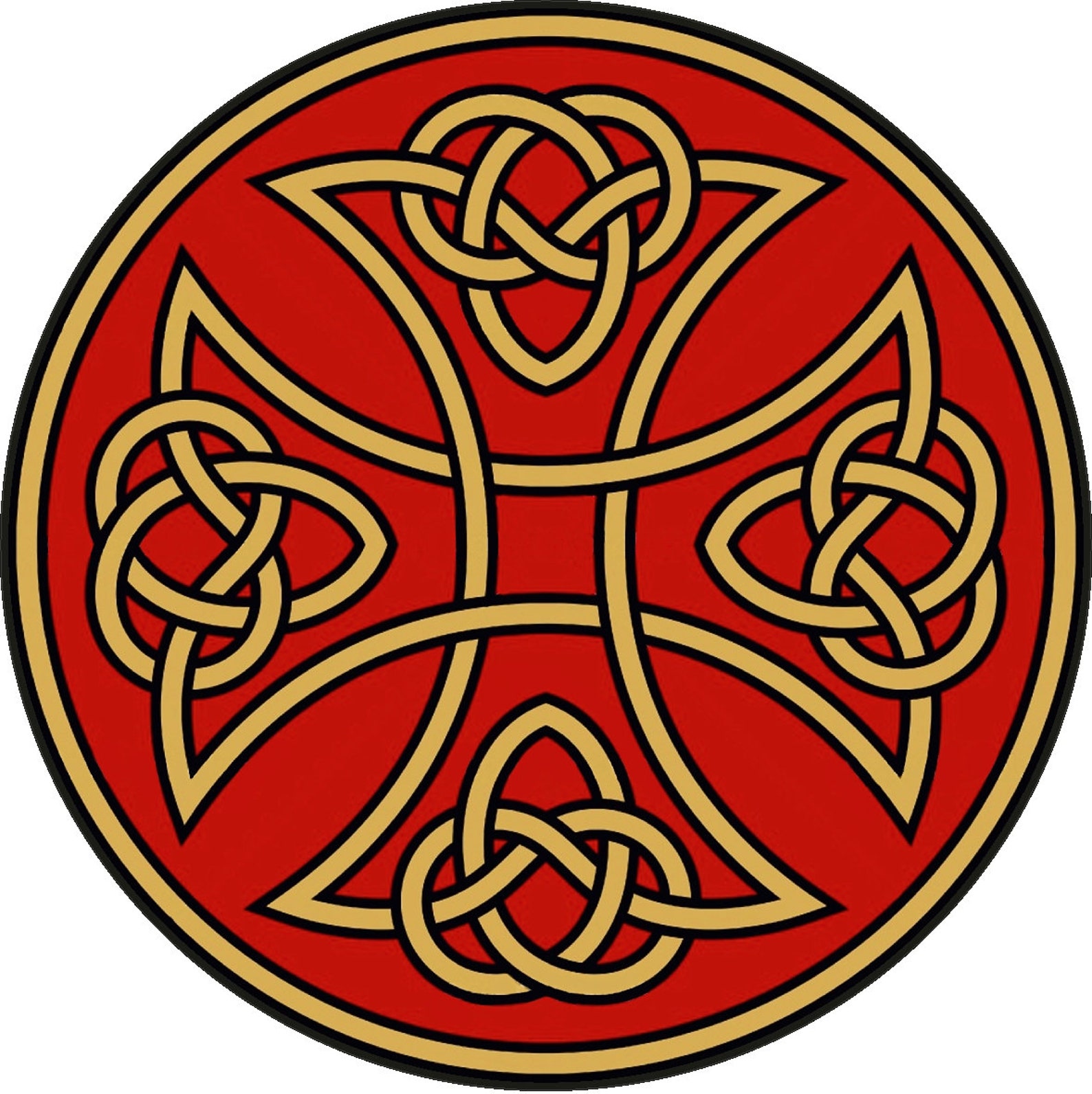 Celtic Roundel Red #02 Sticker for Laptop Book Fridge Guitar Motorcycle ...