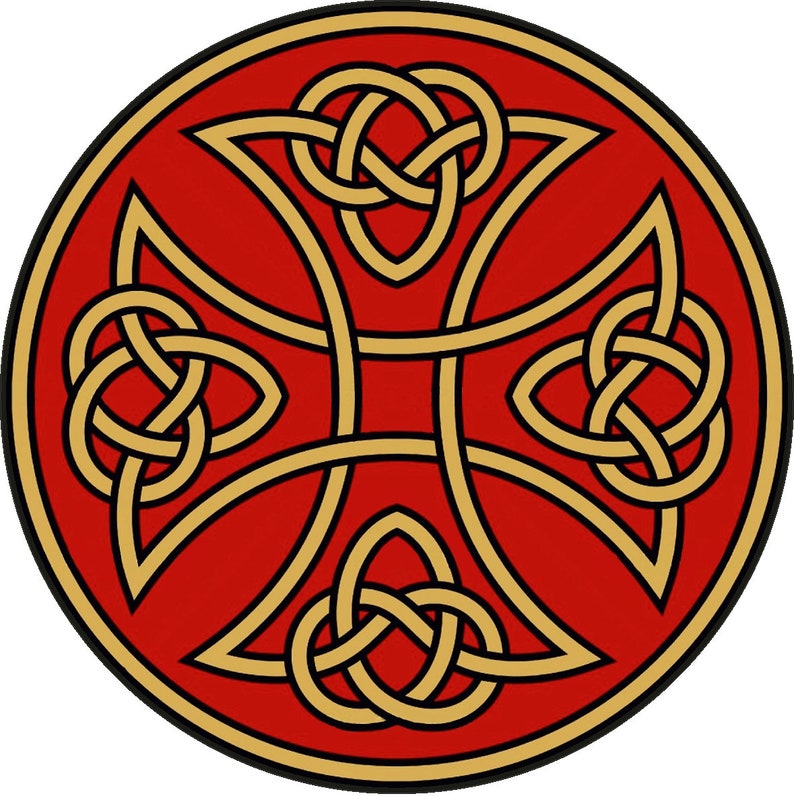 Celtic Roundel Red #02 Sticker for Laptop Book Fridge Guitar Motorcycle ...