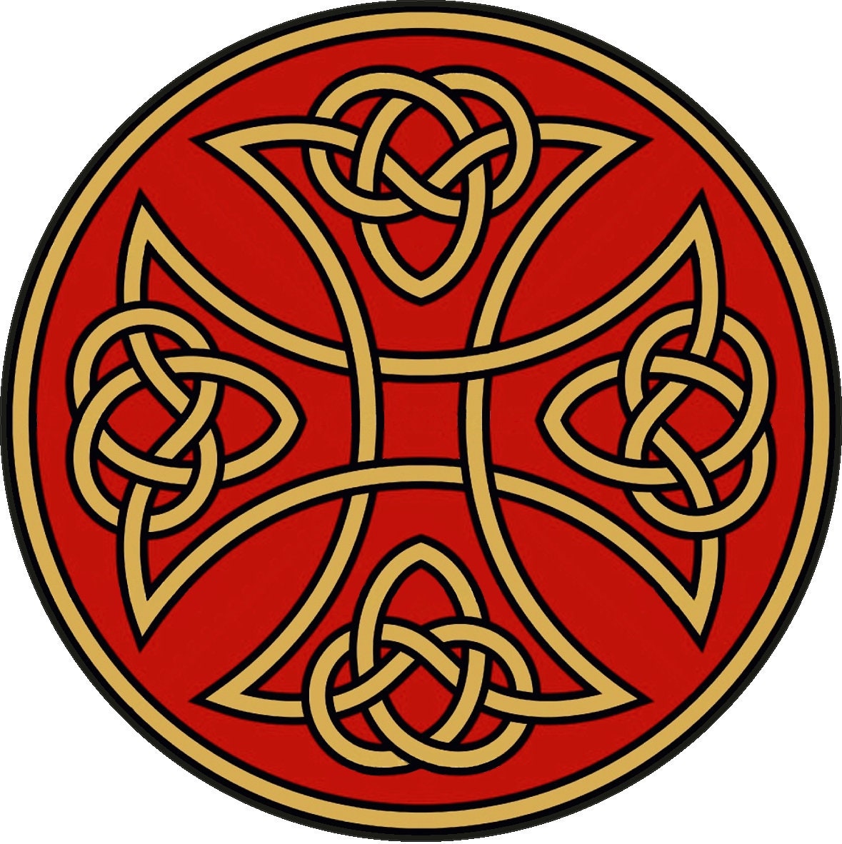 Celtic Roundel Red 02 Sticker for Laptop Book Fridge Guitar Motorcycle ...