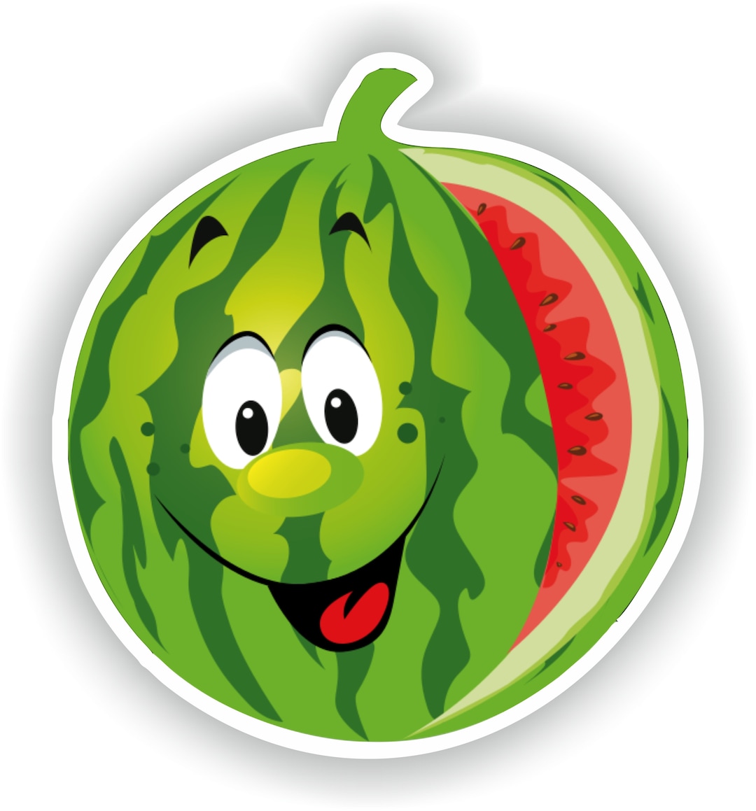 Watermelon Fruit Sticker for Laptop Book Fridge Guitar Motorcycle ...