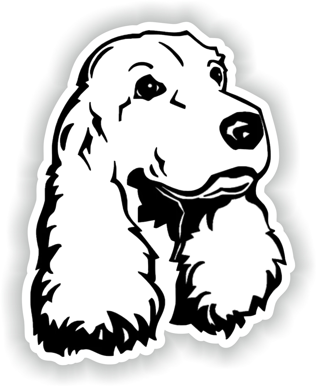 Cocker Spaniel Sticker for Bumper Car Van Truck Motorcycle Helmet ...