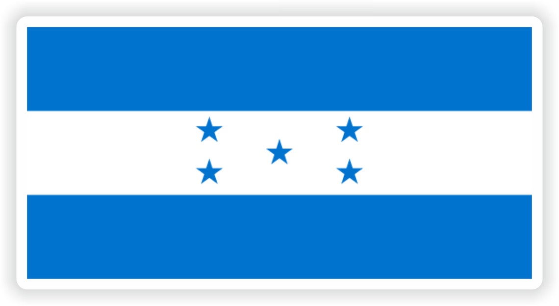 Honduras Flag Sticker for Laptop Book Fridge Guitar Motorcycle | Etsy