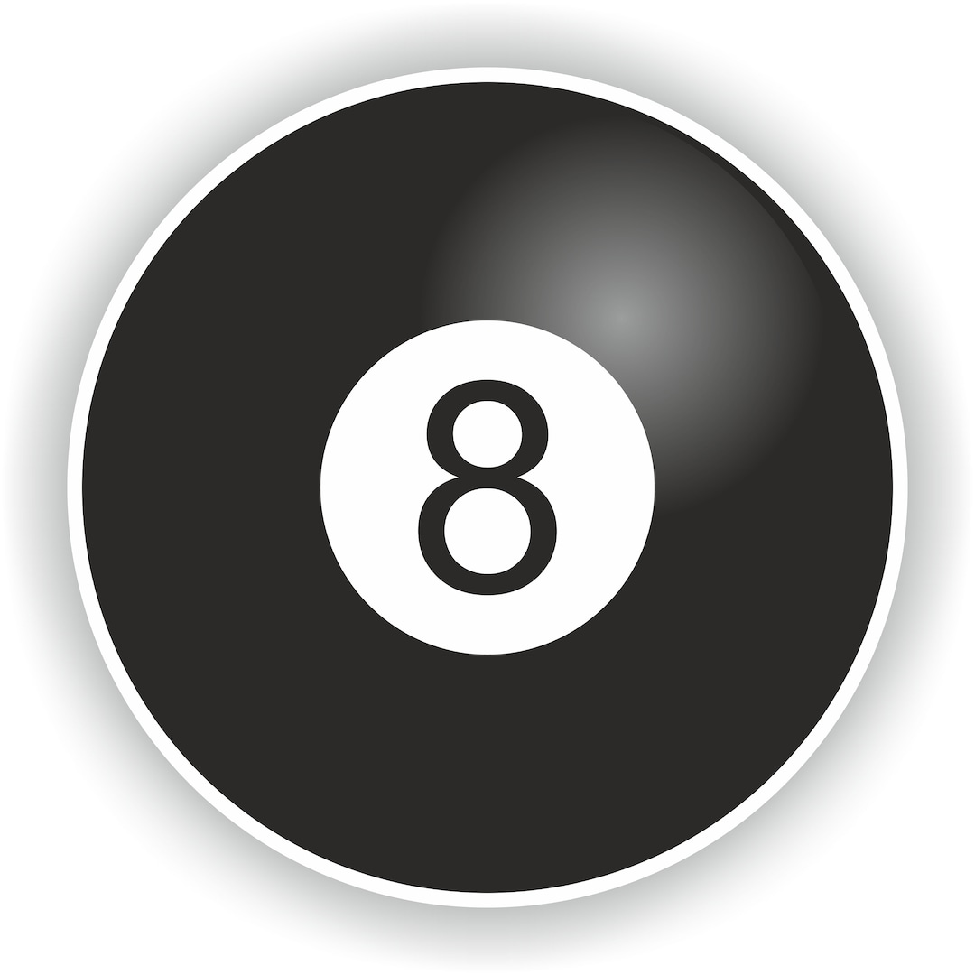 Lucky 8 Ball Vinyl Sticker Sticker for Laptop Book Fridge Guitar ...
