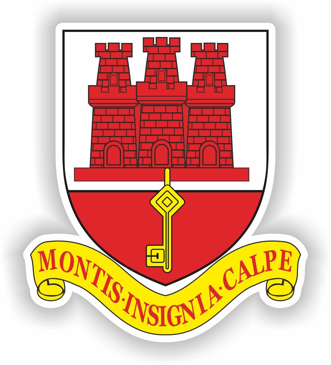 Gibraltar Coat of Arms for Laptop Book Fridge Guitar Motorcycle Helmet ...