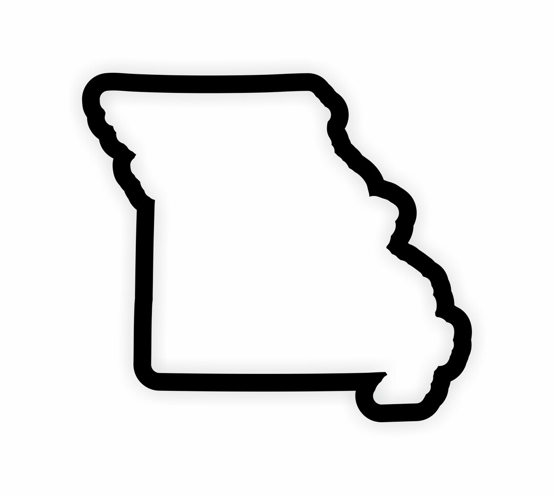 Missouri Map Flag Outline Sticker for Laptop Book Fridge Guitar ...