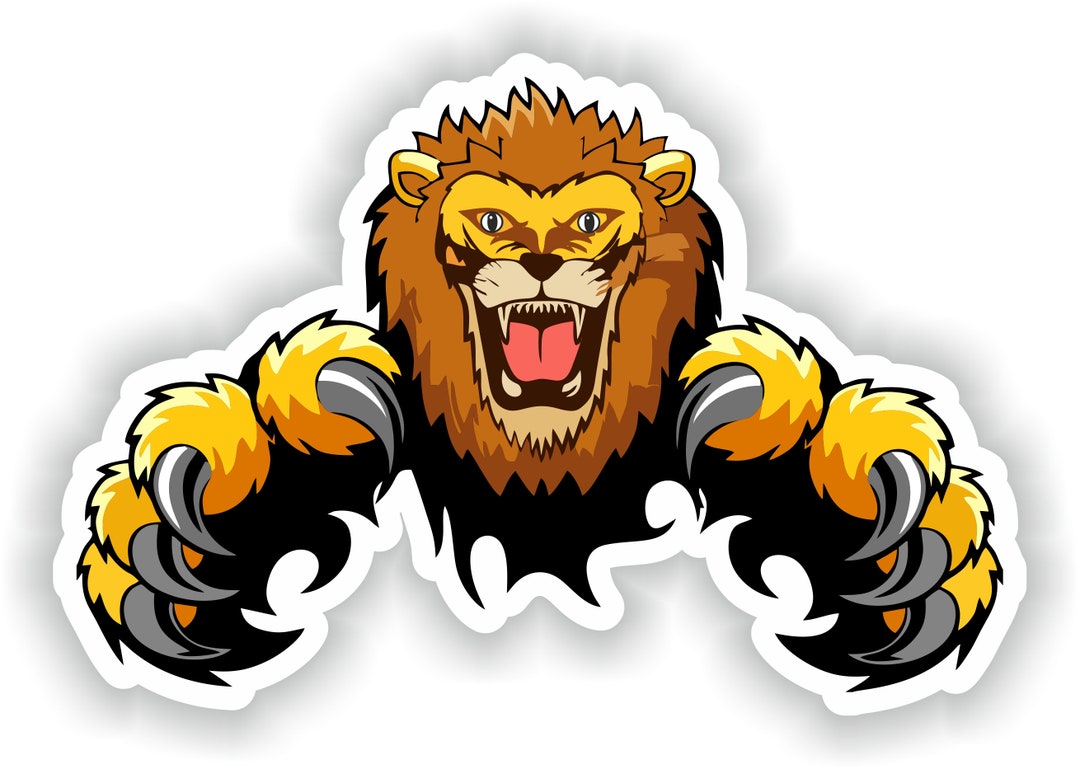 Lion Sticker for Laptop Book Fridge Guitar Motorcycle Helmet Toolbox ...