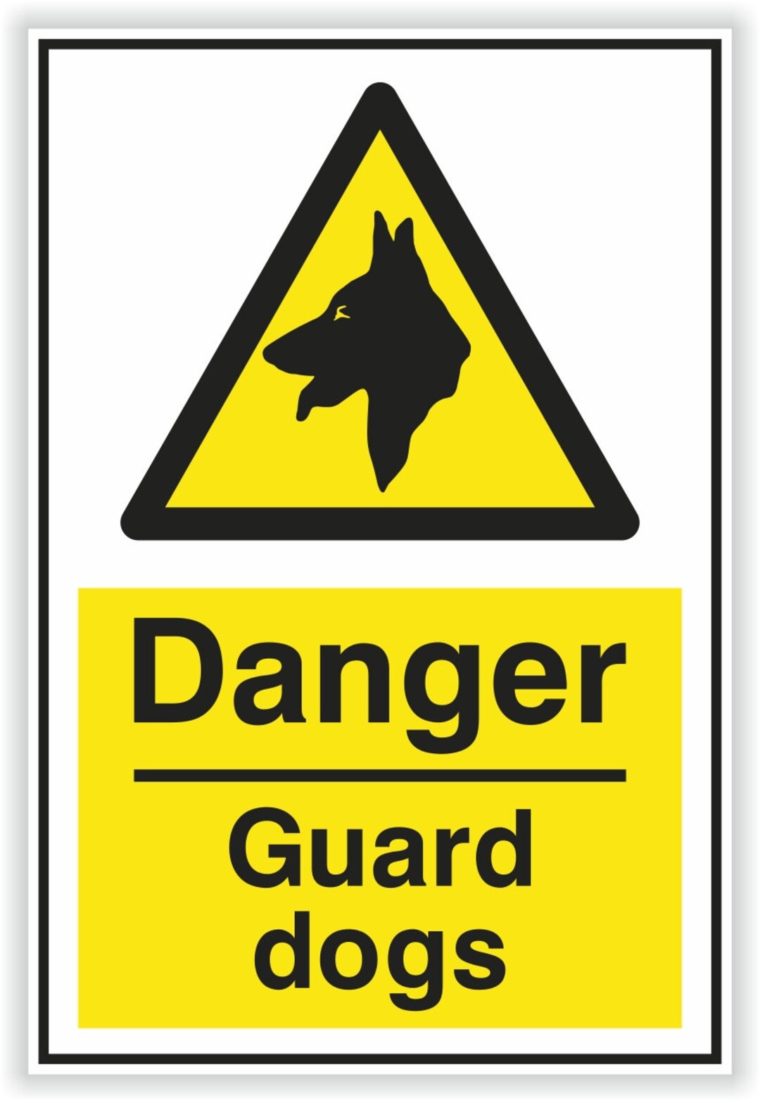 Danger Guard Dogs Safety Warning Sticker for Bumper Car Laptop Book ...
