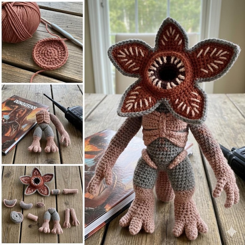 Demogorgon Crochet Pattern | Amigurumi PDF Tutorial | Stranger Things ...