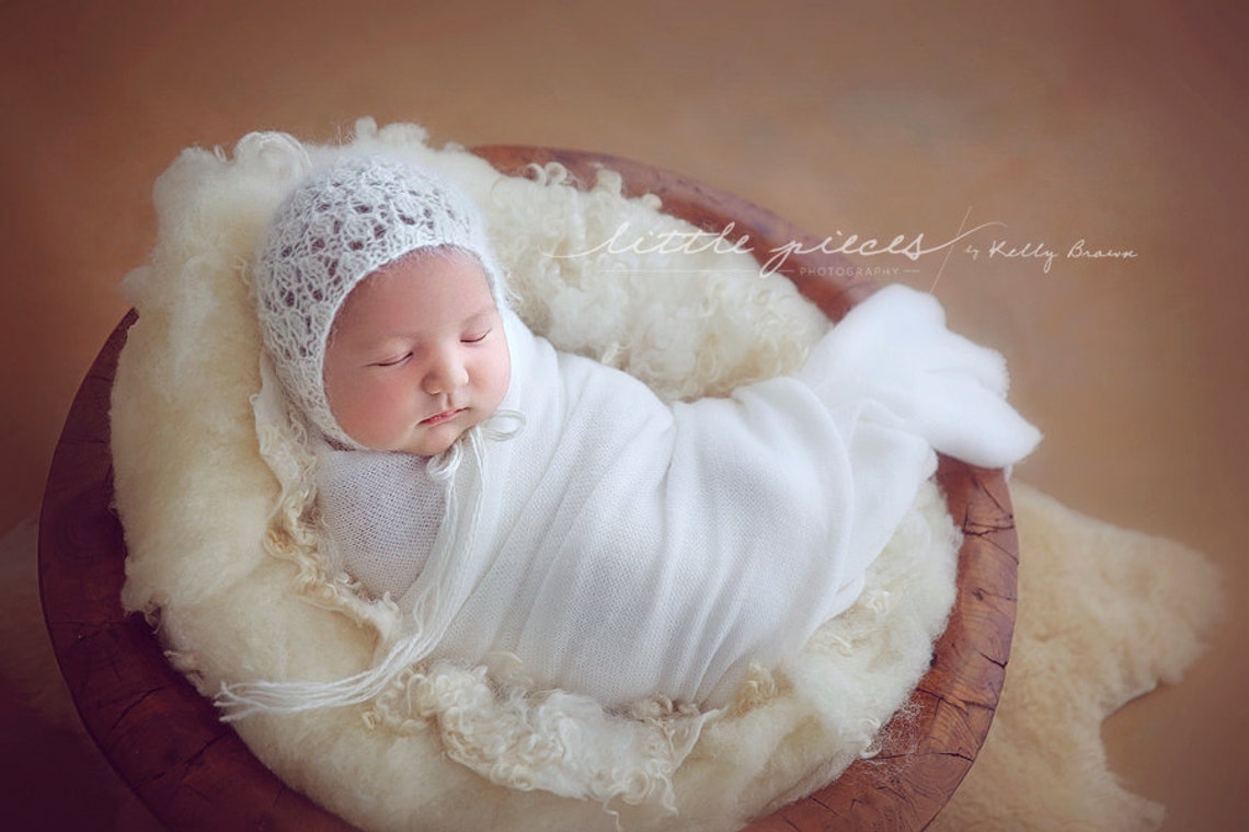 PDF Knitting Pattern newborn photography_Ella angora_bonnet | Etsy