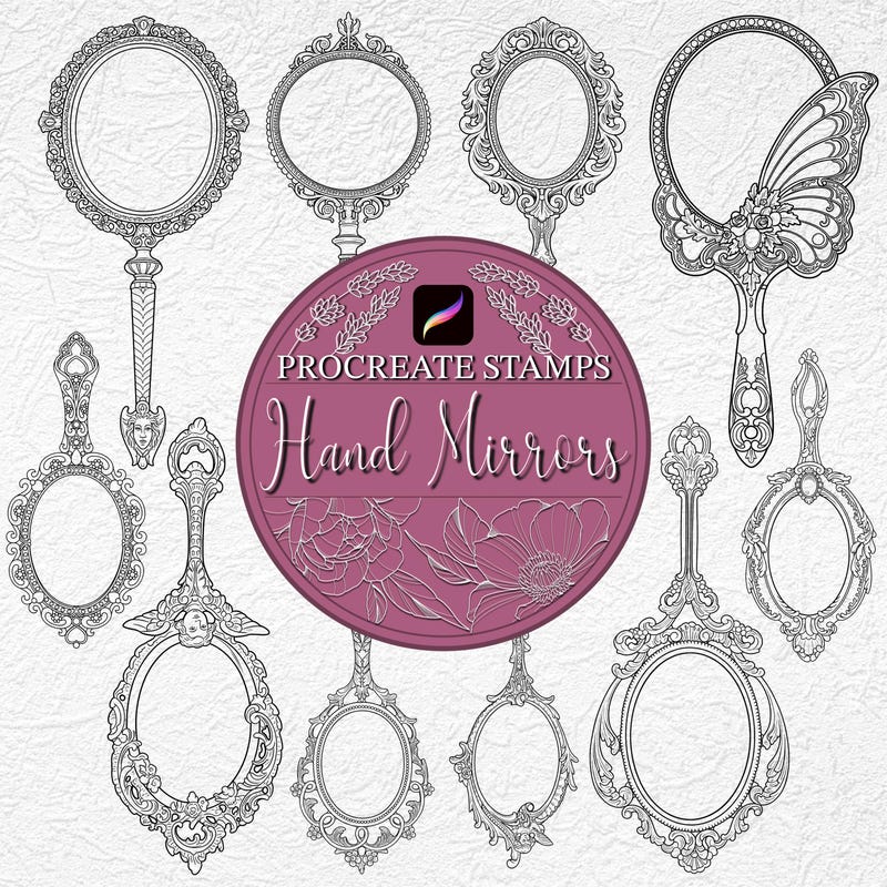 Drawings of Hand Mirrors - Etsy