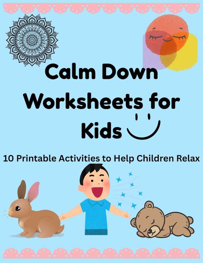 Calm Down Worksheet for Kids | Emotional Regulation Printable ...