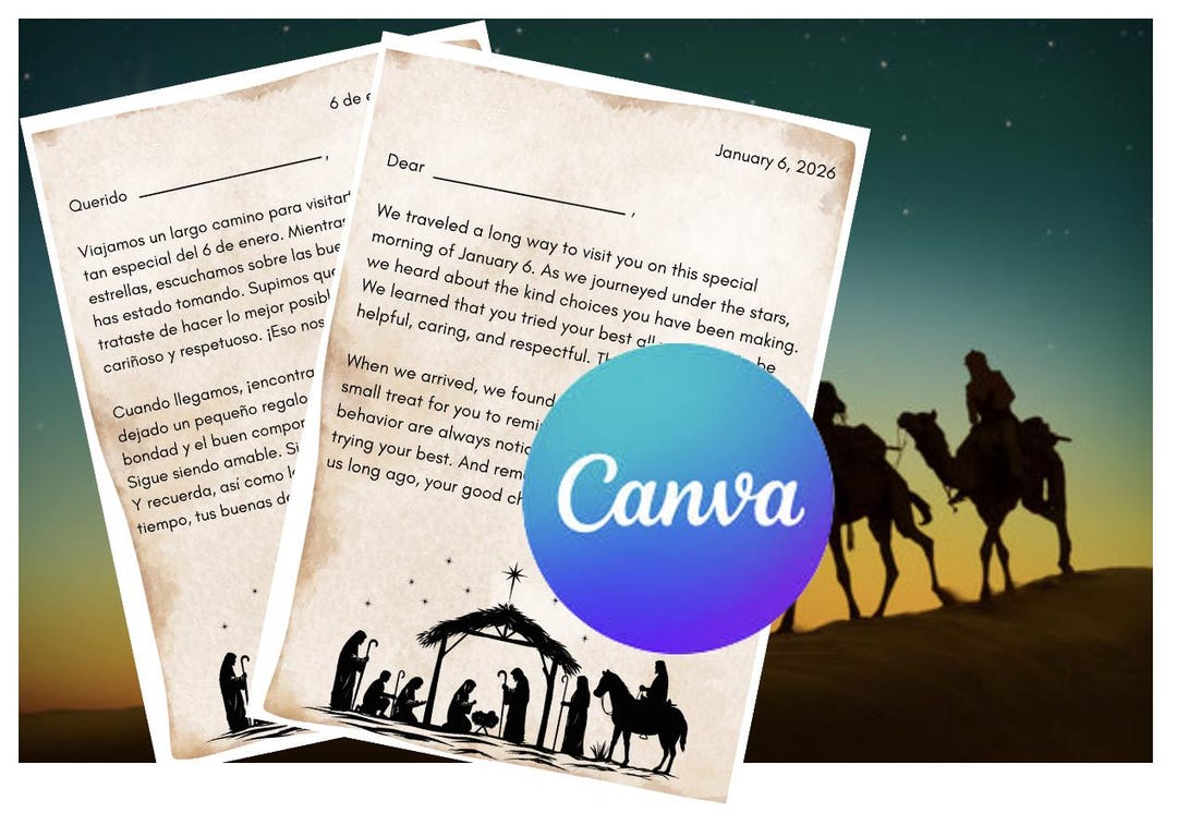 Three Wise Men Letter Templates - Digital - Etsy