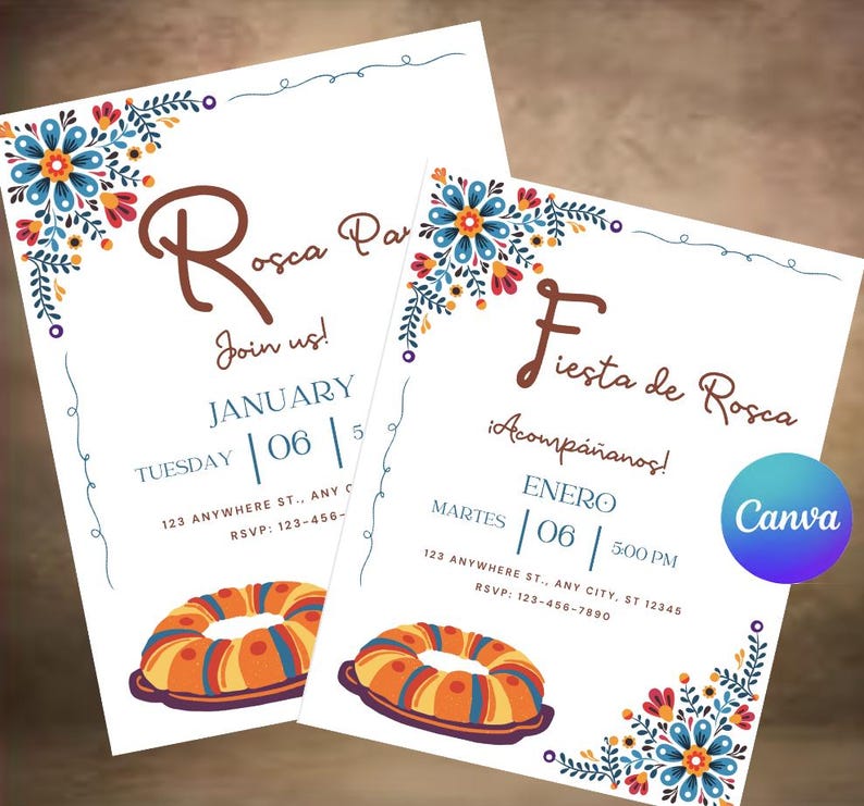 Fiesta De Rosca Invitation | Diá De Reyes Magos - Etsy